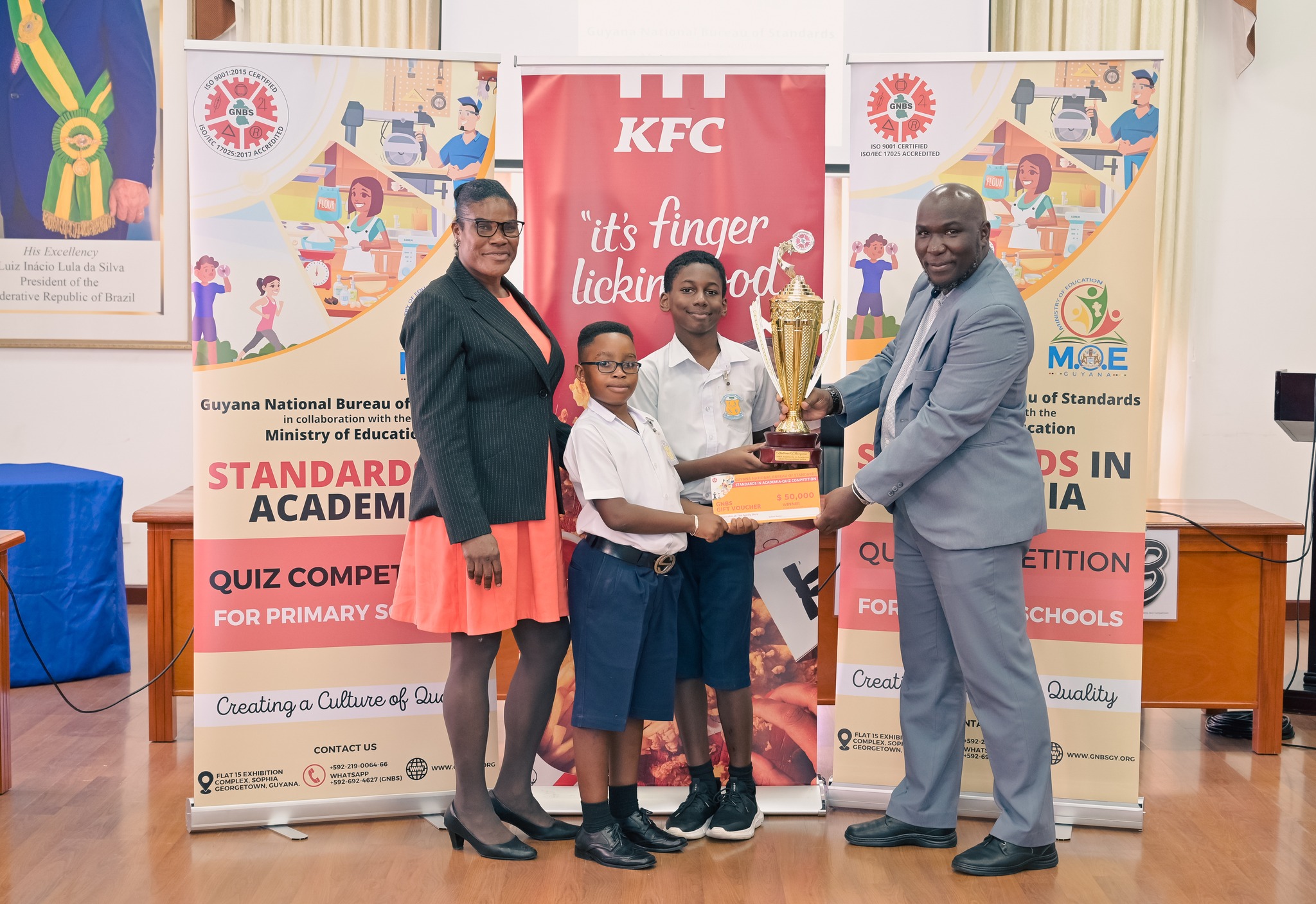 GNBS Executive Director (Ag) hands over trophy and voucher to Graham’s ...